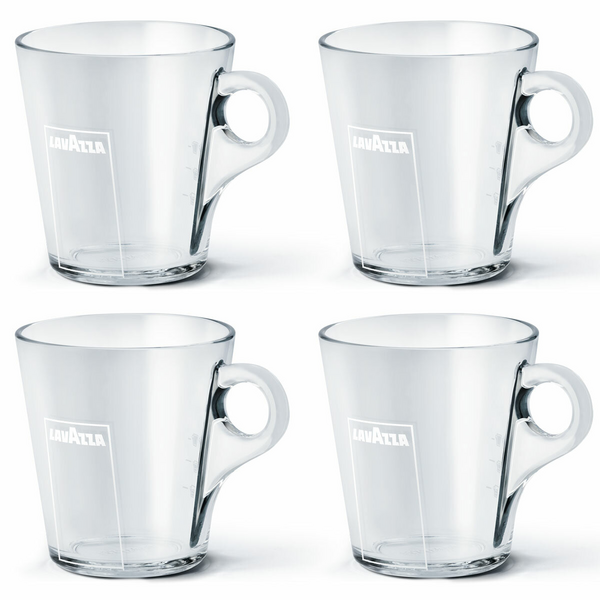Lavazza Glass Mug Four Pack 29100248PK | Home Clearance