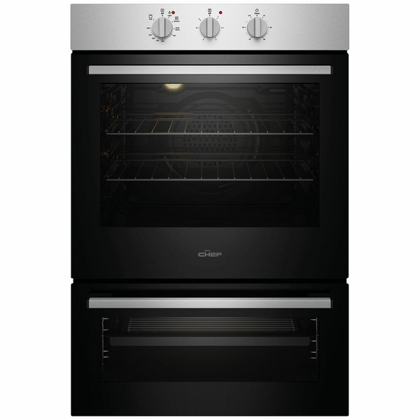 Chef 60cm Electric Built-In Fan Forced Oven with Separate Grill ...